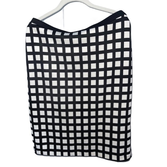 Calvin Klein | Skirts | Calvin Klein Graph Plaid Checker Pencil Fit ...